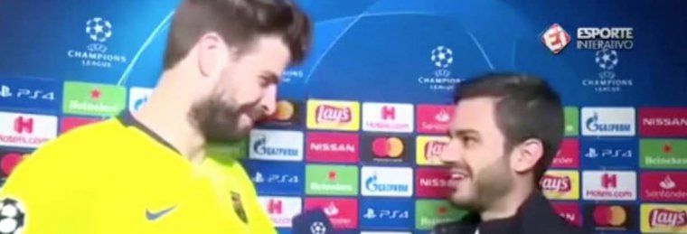 Piqué, durant l’entrevista amb Marcelo Bechler