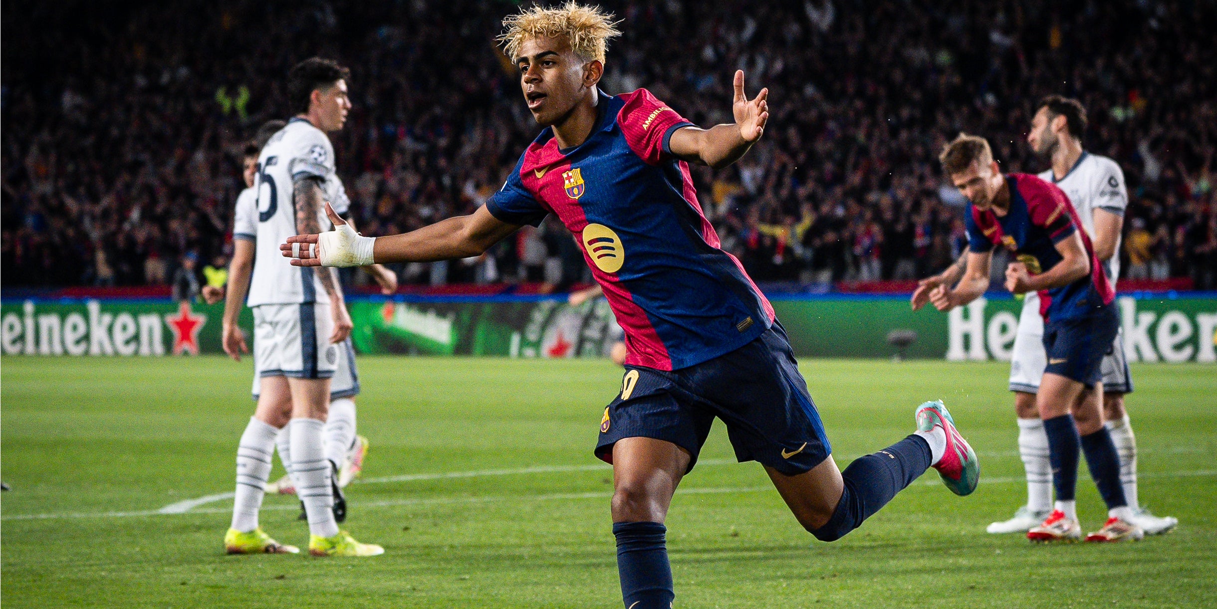 Lamine Yamal brilla en el Barça-Inter de Milán en la Champions